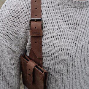 Vigor | Accessories | Hiphop Men Leather Shoulder Holster Bag ...